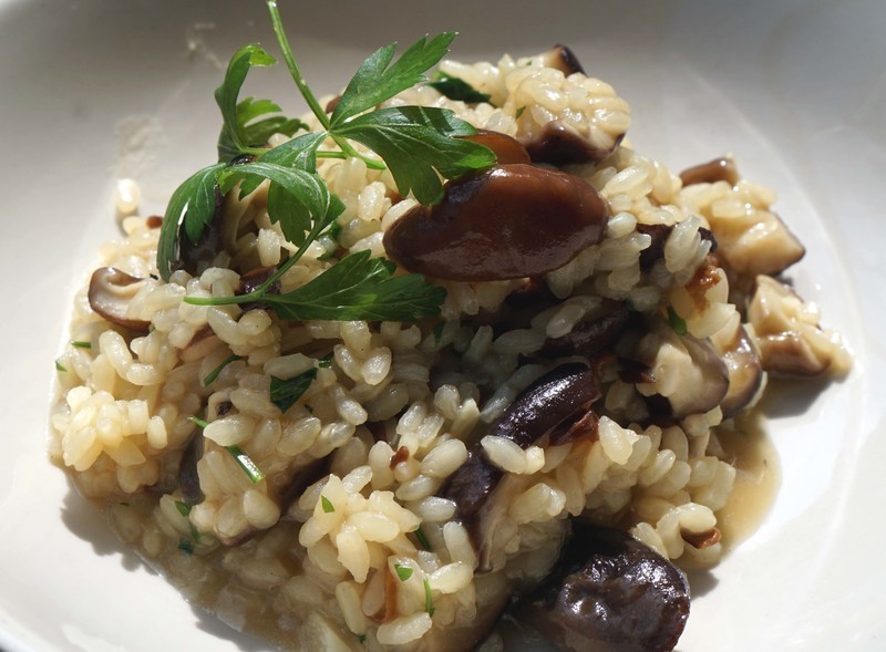 【イタリア語】Risotto ai funghi, saltimbocca e torta di mele